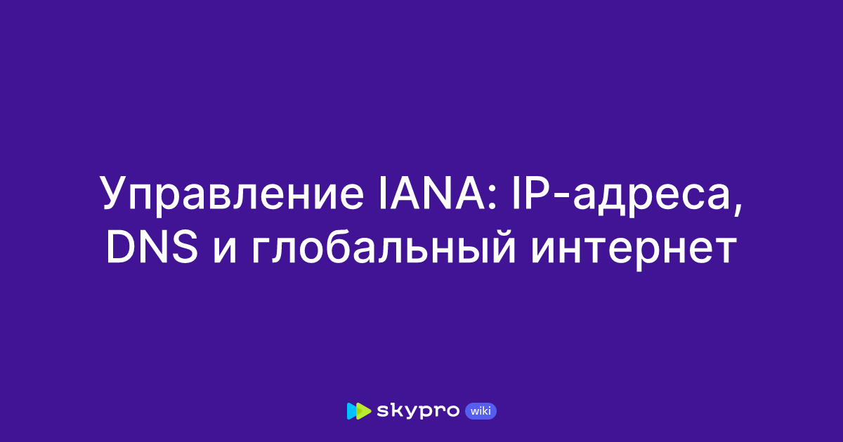 Управление IANA: IP-адреса, DNS и глобальный интернет