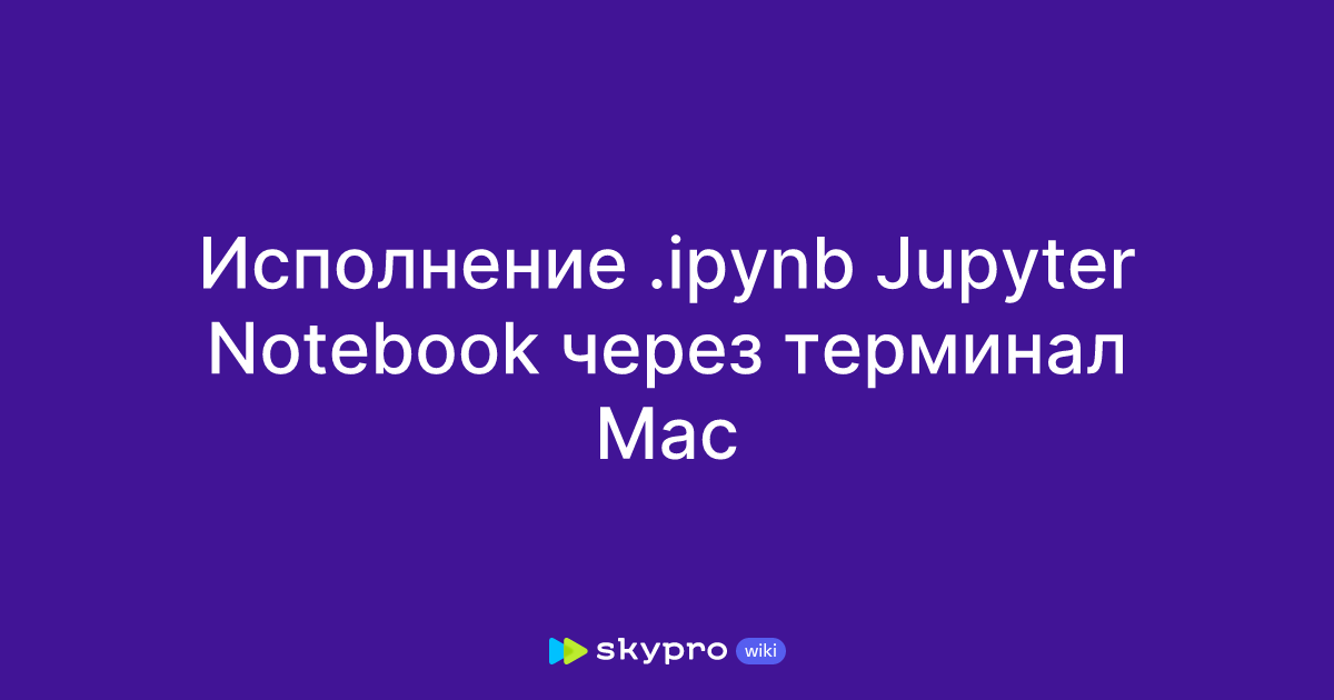 Исполнение .ipynb Jupyter Notebook через терминал Mac